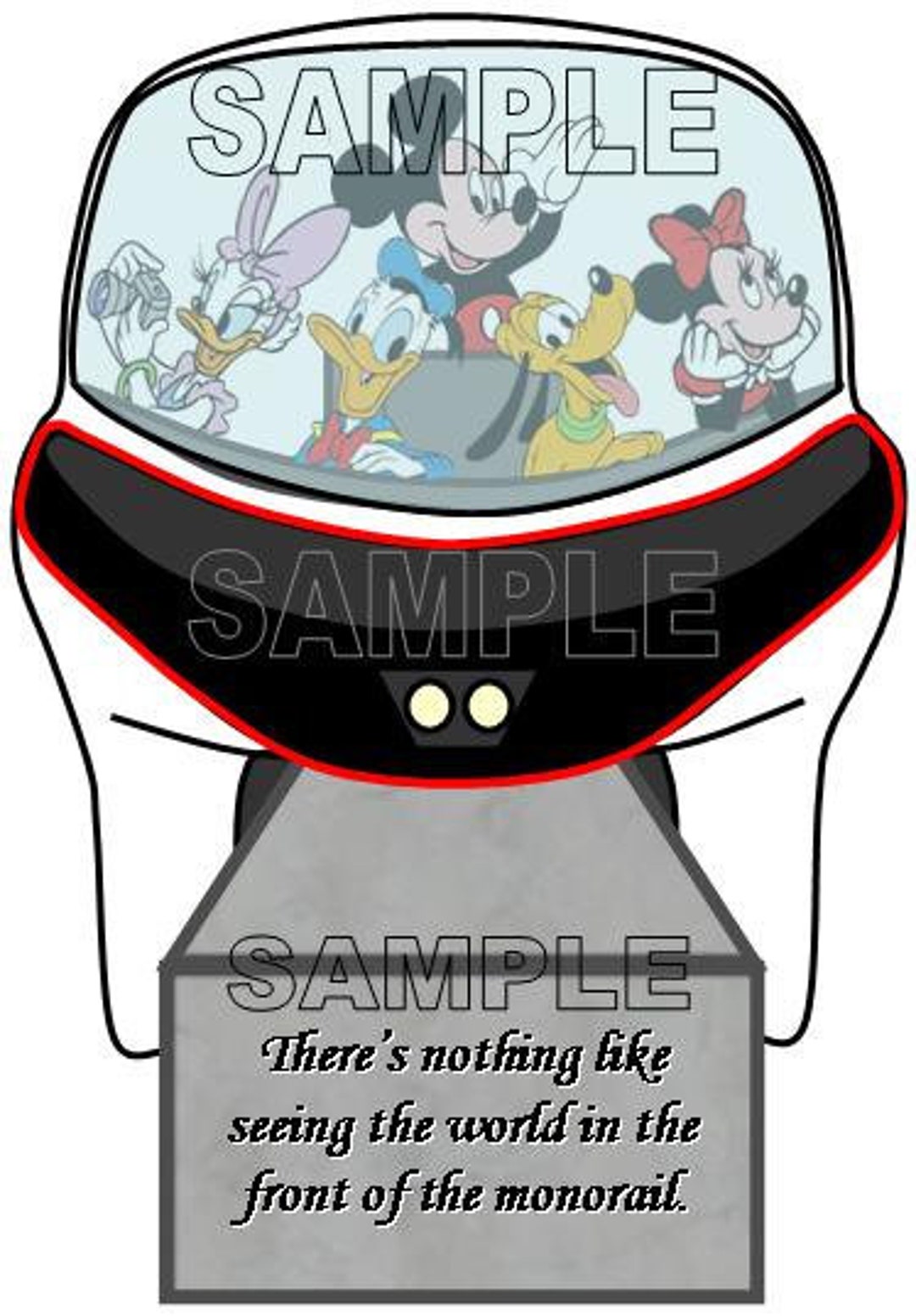 Disney World Disneyland Front of the Monorail Scrapbook Embellishment ...