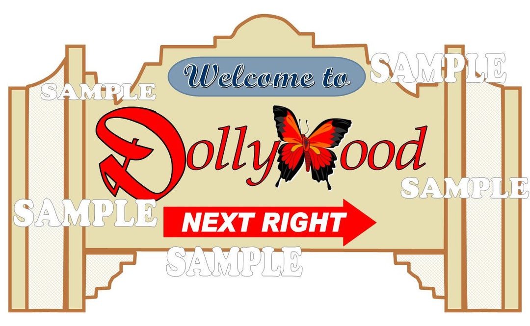 Dollywood Sign Tennessee Pigeon Forge Scrapbook Embellishment Paper Die ...