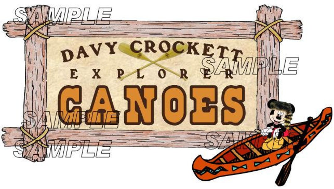 Disneyland Davy Crockett Explorer Canoes Mickey Mouse Scrapbook ...