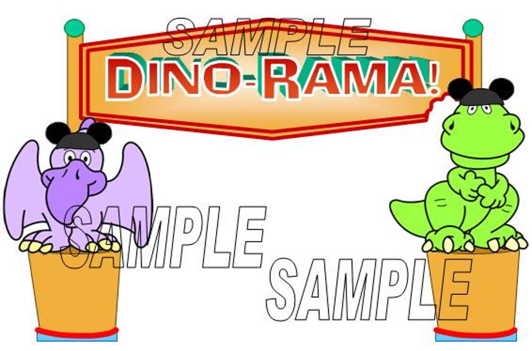 Disney World Animal Kingdom Dinorama Sign Scrapbook Paper Embellishment ...