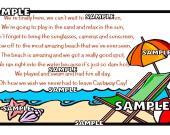 DISNEY Castaway Cay Cruise Die Cut Title Scrapbook Page Paper Piece ...