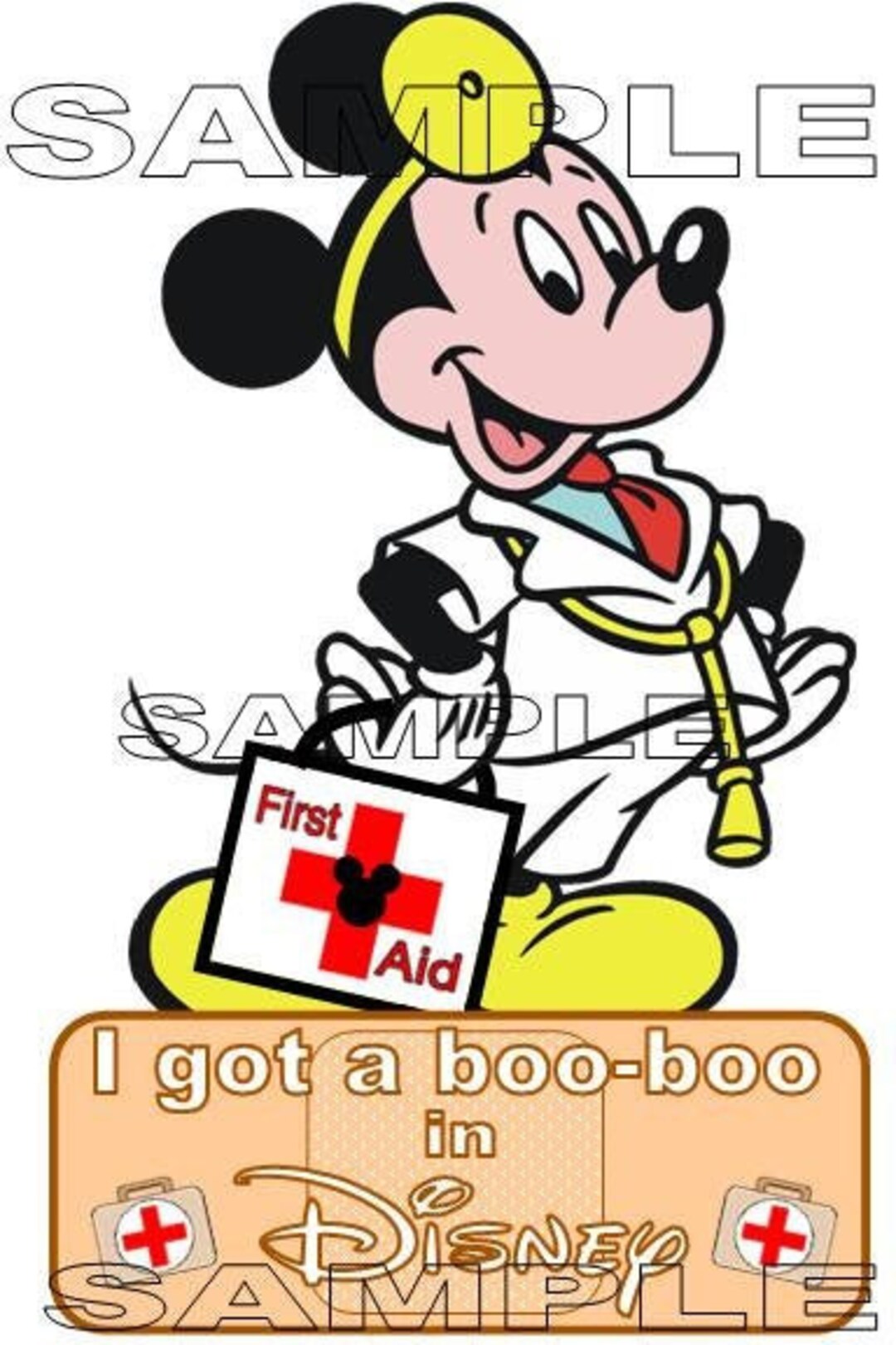 Disney World Disneyland I Got A Boo Boo Bandaid Mickey Mouse Scrapbook ...
