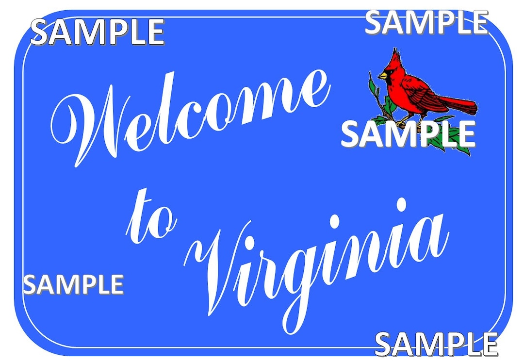 Virginia State Welcome Sign Scrapbook Embellishment Paper Die - Etsy UK