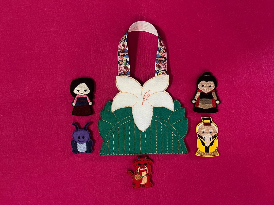 Felt Mulan Inspired Finger Puppet Set With Bag Pretend Play - Etsy