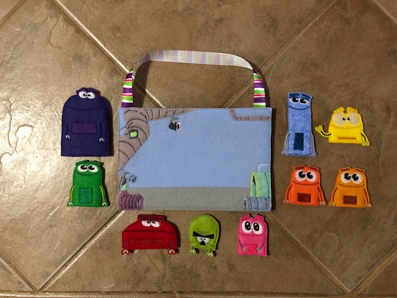 Felt Storybot Finger Puppet Set With Bag Shipping Included | Etsy