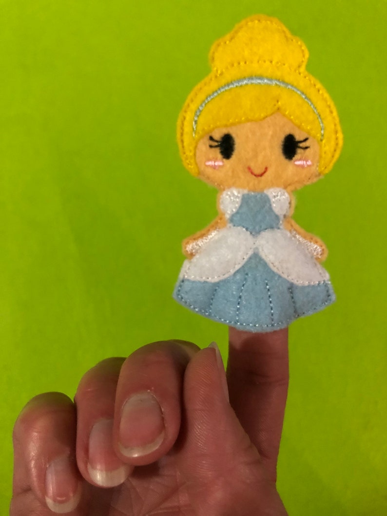 Felt Cinderella Inspired Finger Puppet Set With Bag Pretend - Etsy ...