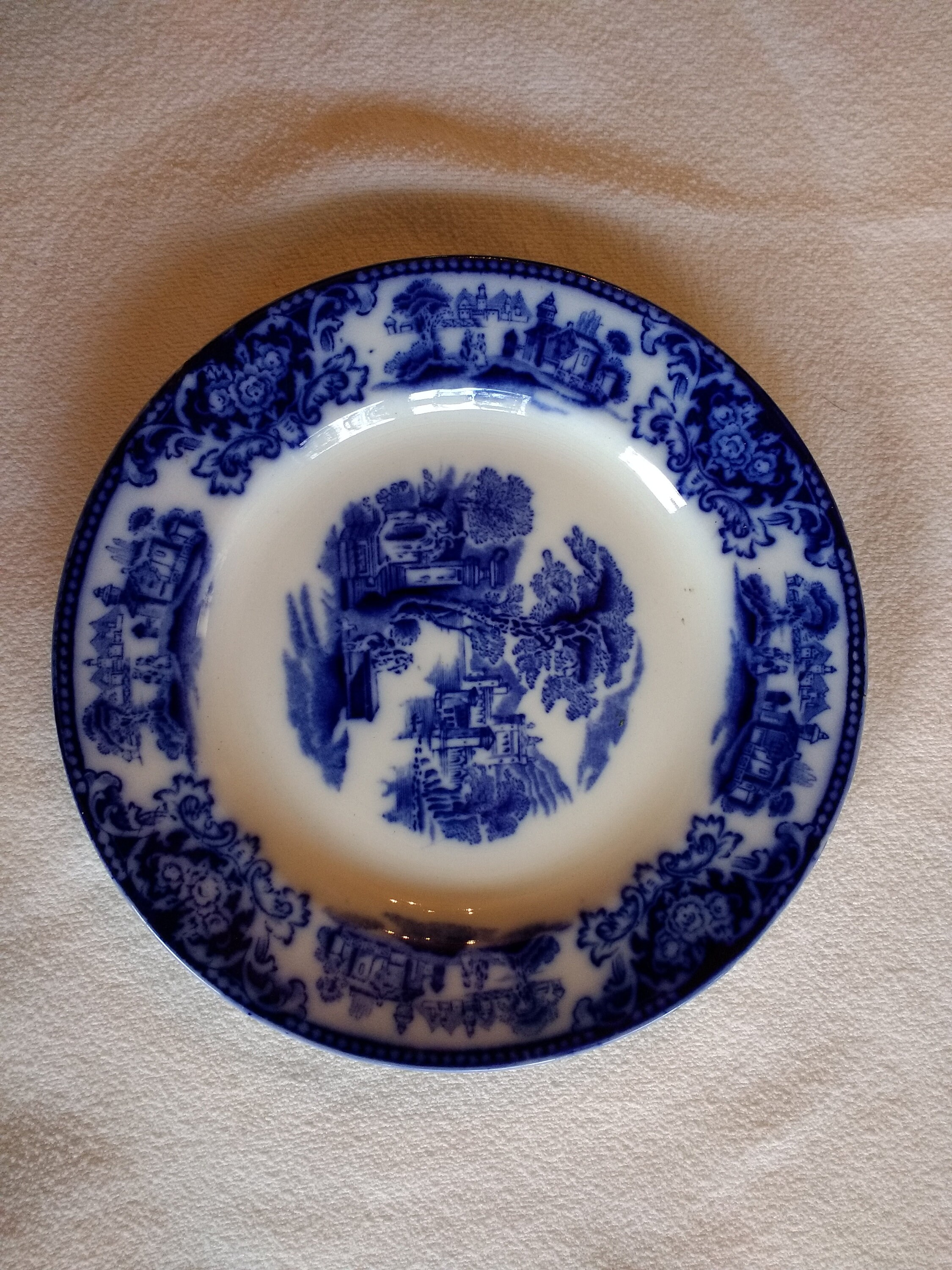 Flow Blue W. H. Grindley Co., England, “shanghai” Plate 7" Dia. - Etsy