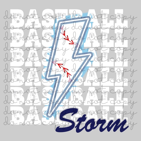 Storm Baseball Logo - Etsy