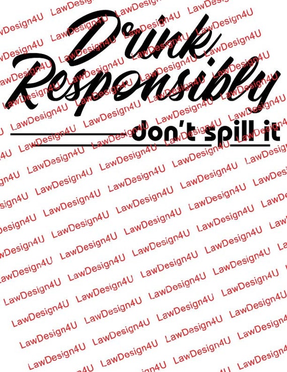 Drink Responsibly Design PNG & SVG - Etsy