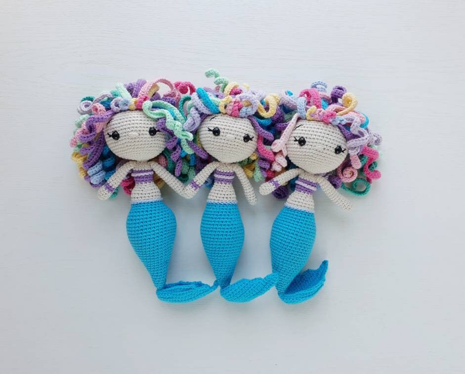 Crochet Mermaid Doll amigurumi Mermaid toy little mermaid | Etsy