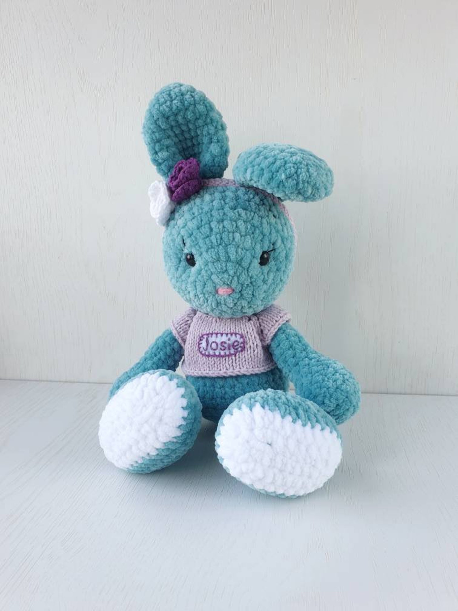 Crochet Rabbit Toy, Plush Bunny, Crochet Bunny Toy, Stuffed Rabbit ...