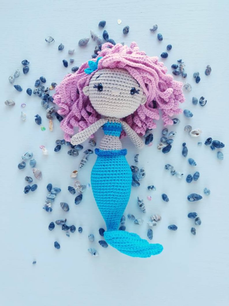 Crochet Mermaid Doll amigurumi Mermaid toy mermaid plushies | Etsy