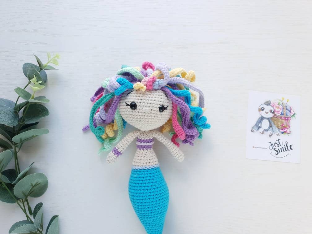 Crochet Mermaid Doll amigurumi Mermaid toy little mermaid | Etsy