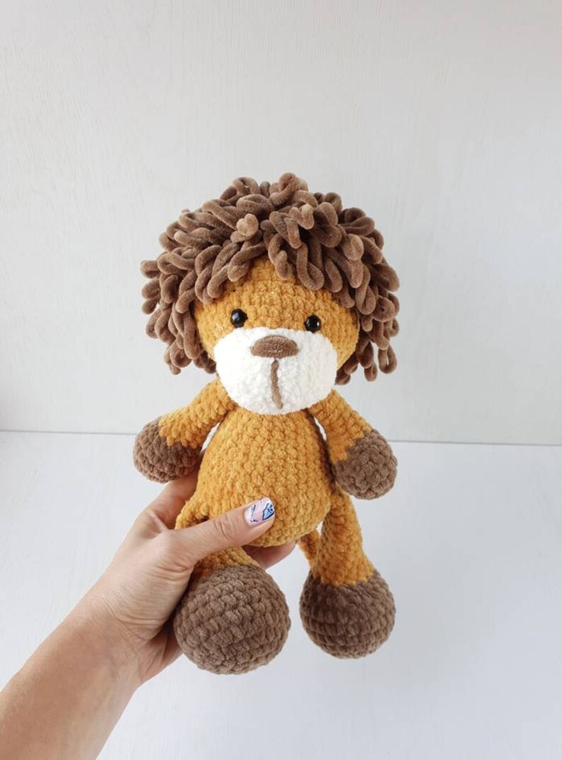 Custom Plush Toy, Stuffed Lion Toy, Knitted Lion, Lion Amigurumi, Lion ...
