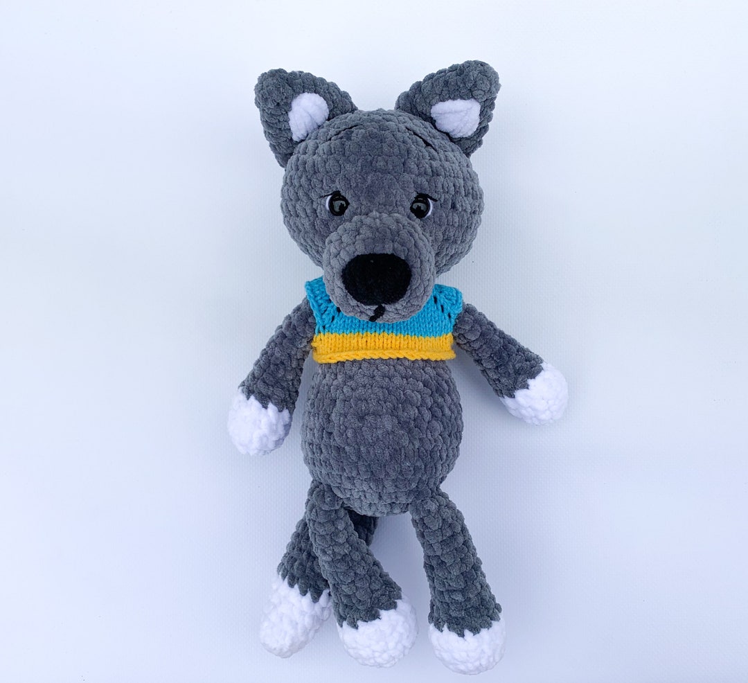 Stuffed Wolf Doll, Wolf Plushie, Woodland Animals, Ukrainian Gift, Wolf ...
