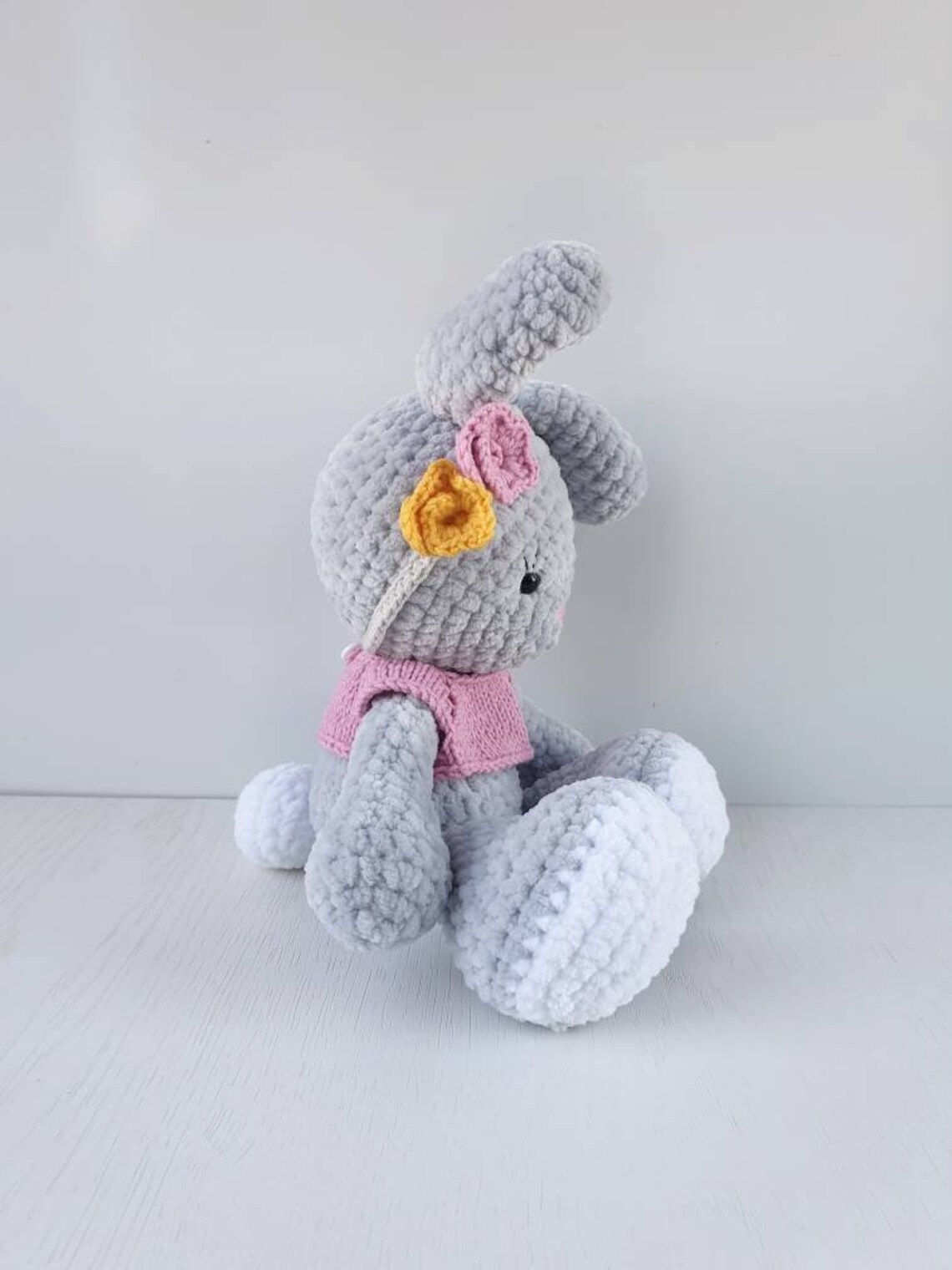 Crochet Rabbit Toy, Plush Bunny, Crochet Bunny Toy, Stuffed Rabbit ...