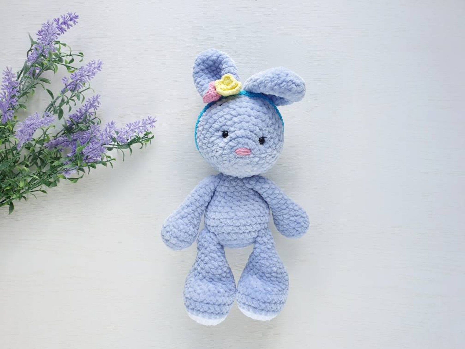 Crochet amigurumi bunny toy blue stuffed bunny handmade | Etsy