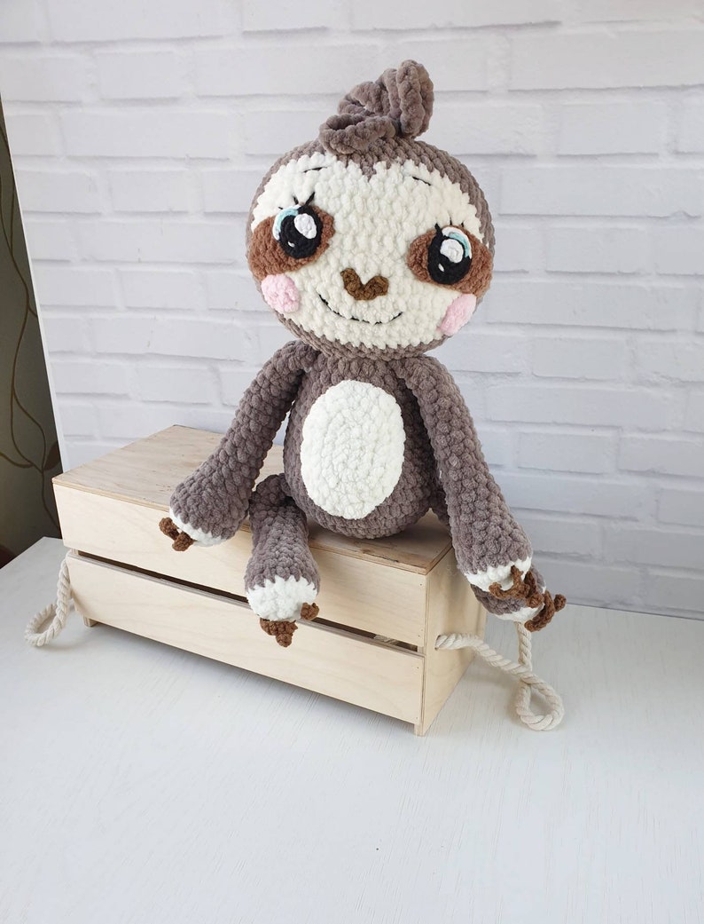 Crochet Sloth Soft Toy Amigurumi Sloth Sloth Stuffed - Etsy