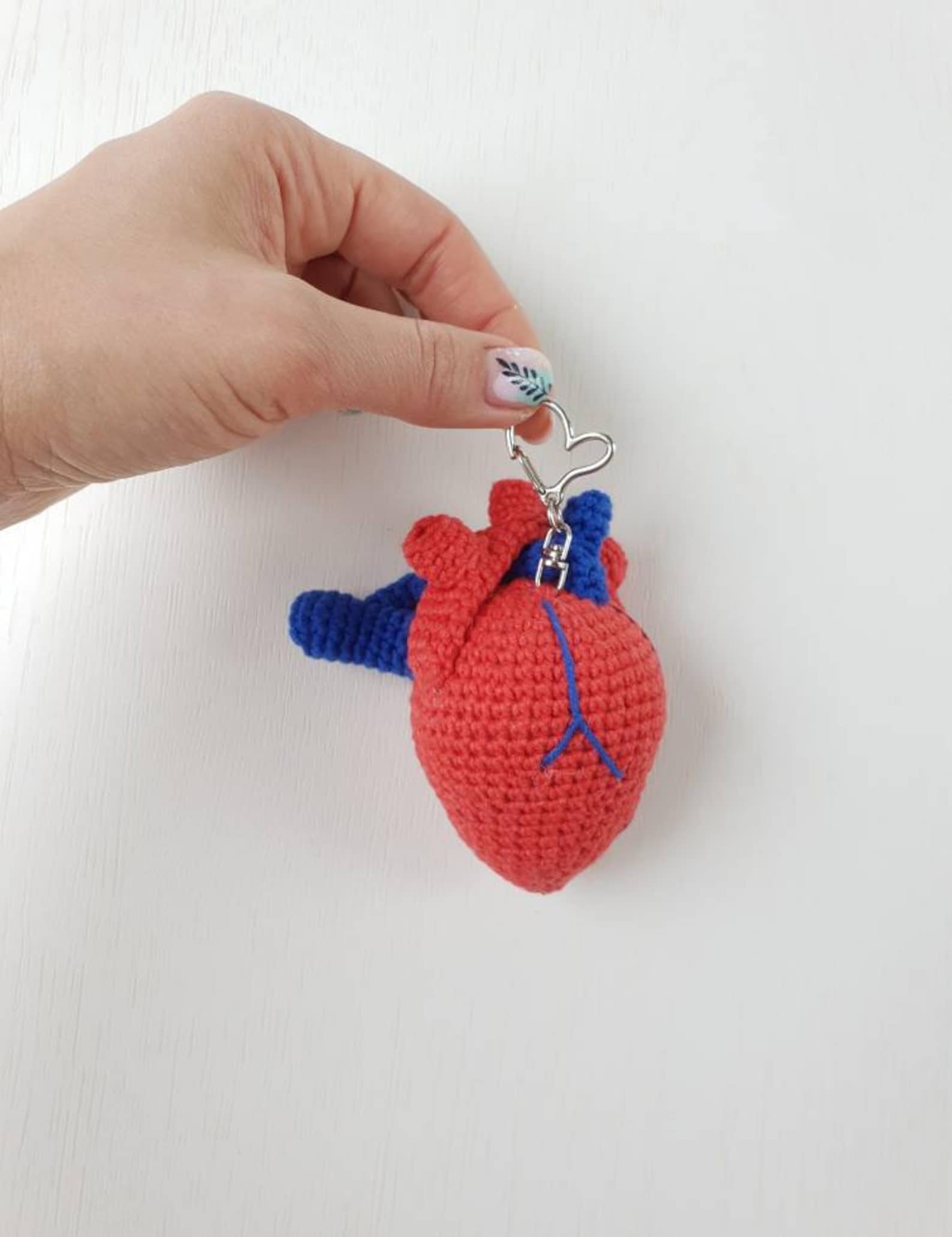 Anatomical Human Heart Crochet, Crochet Valentine's Day Anatomical ...
