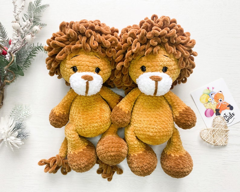 Custom Plush Toy, Stuffed Lion Toy, Knitted Lion, Lion Amigurumi, Lion ...