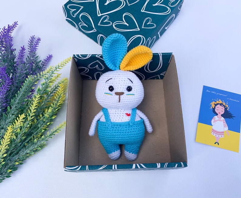 Birthday T Ukrainian Bunny Toy Crochet Bunny Stuffed Etsy