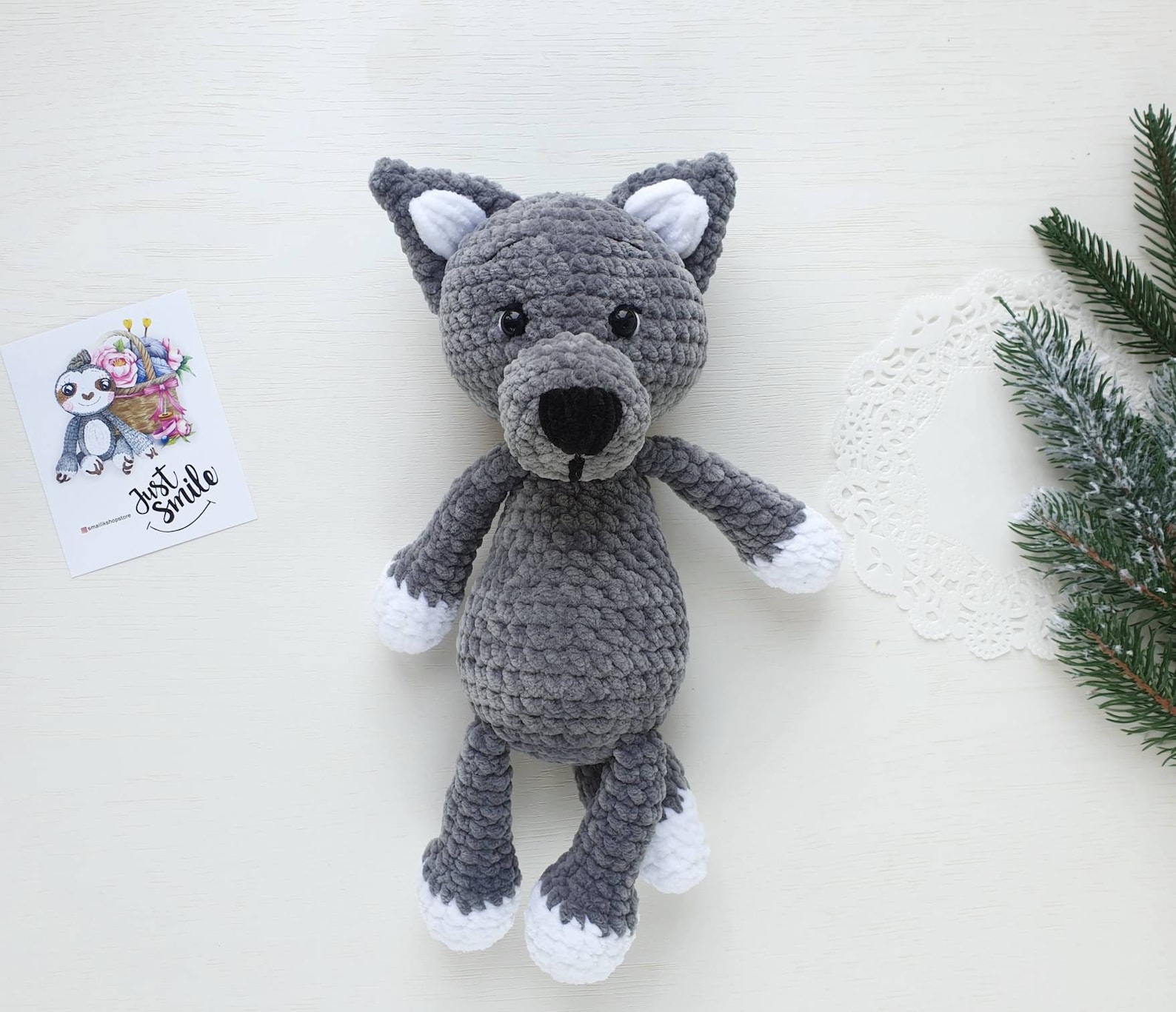 Stuffed Wolf Amigurumi Crochet Wolf Woodland Animals Plush - Etsy