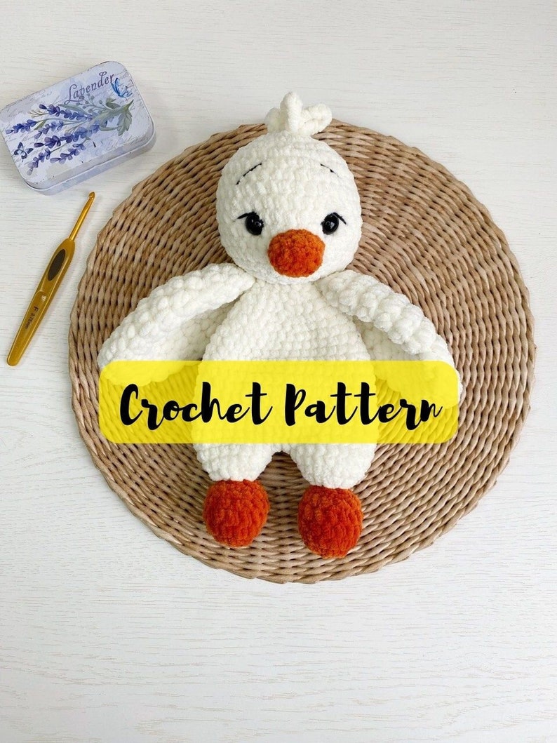 Duck Crochet Pattern Duck Lovey Pattern Crochet Snuggler - Etsy Australia
