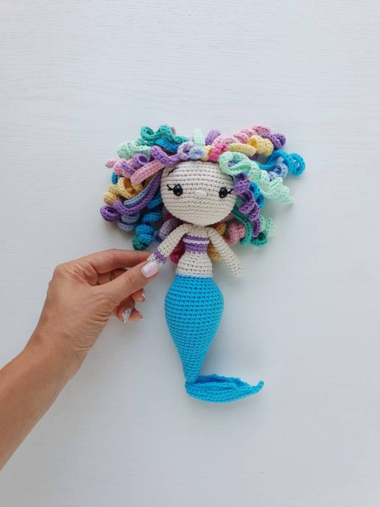Crochet Mermaid Doll amigurumi Mermaid toy little mermaid | Etsy
