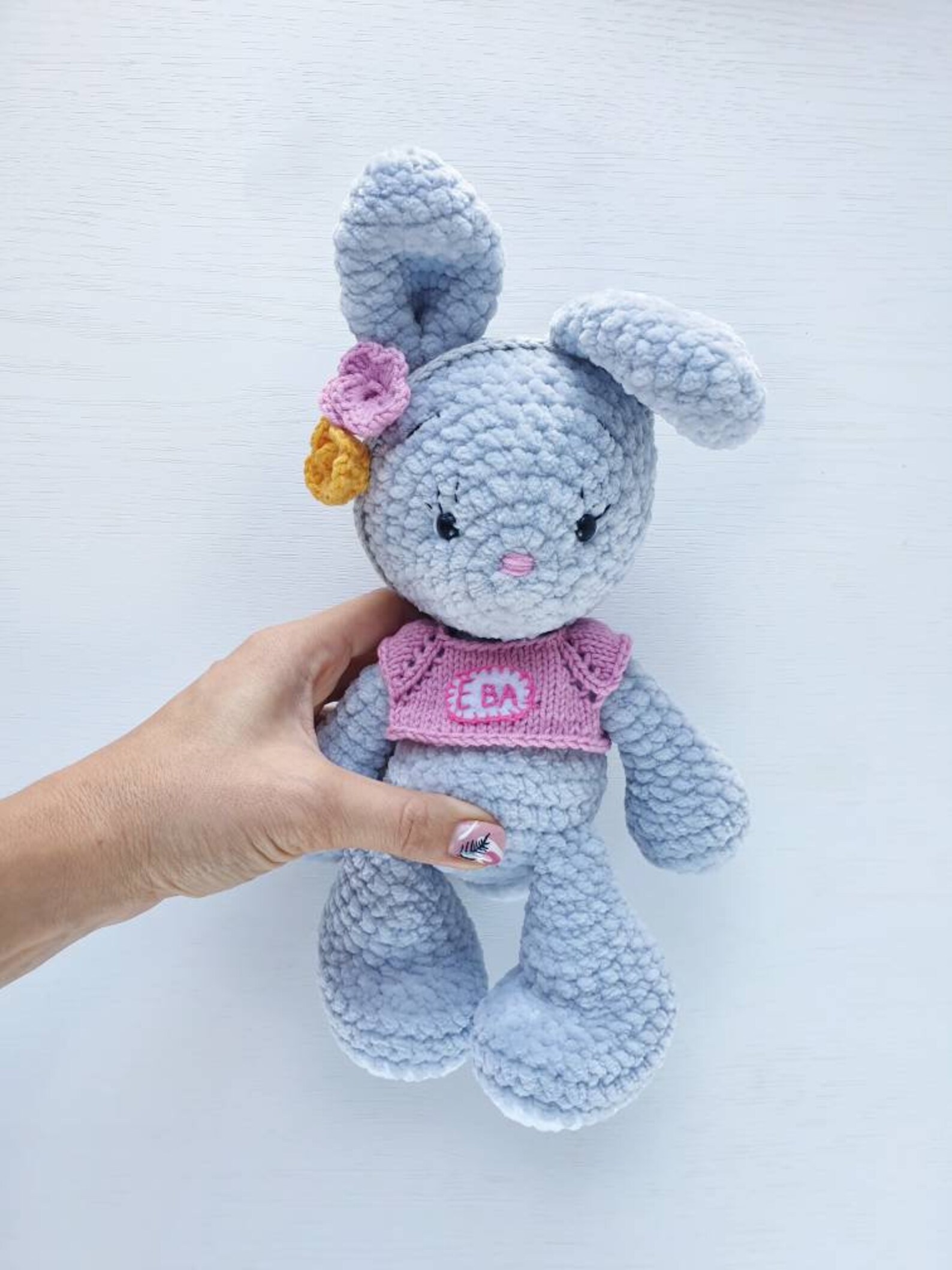 Crochet Rabbit Toy, Plush Bunny, Crochet Bunny Toy, Stuffed Rabbit ...