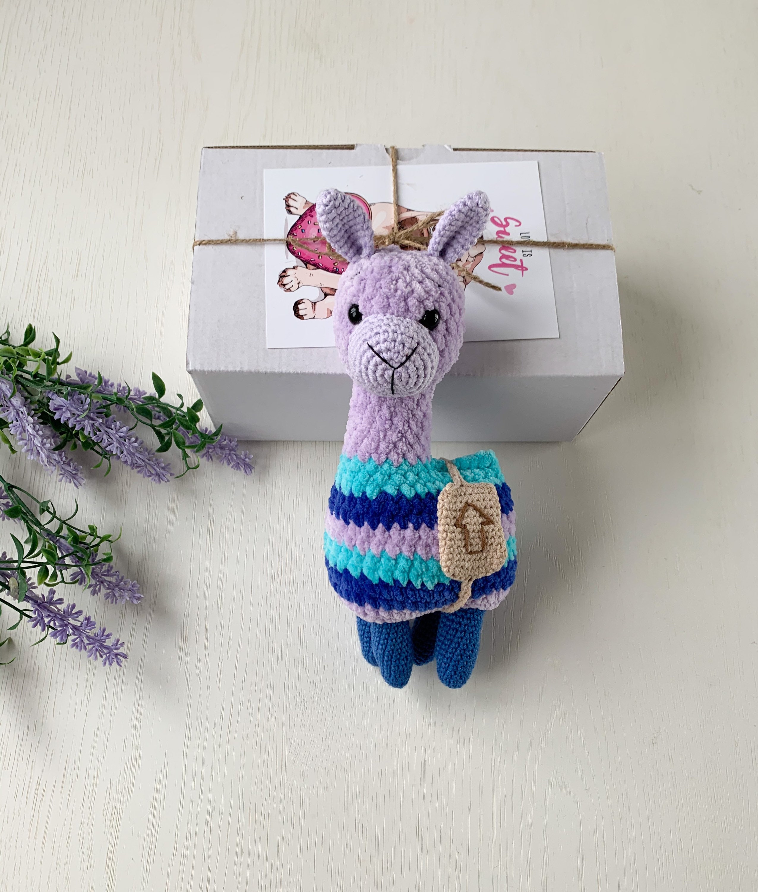 Purple stuffed llama store