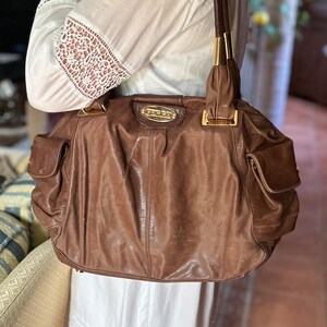 GIANFRANCO FERRE Bag, Leather Bag, Shoulder Bag, Vintage Bag, Handbag, Made in Italy, Brown Bag ...