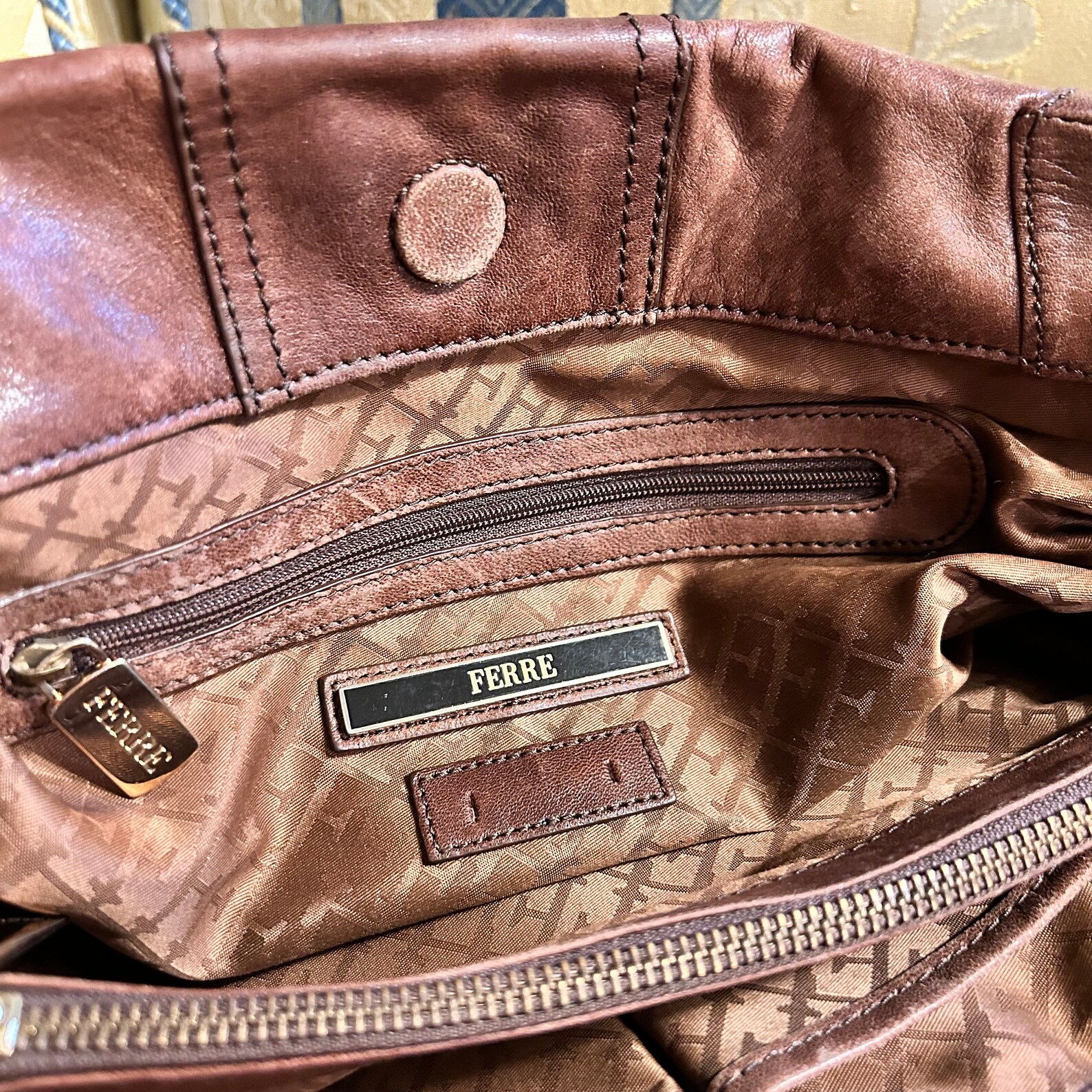 GIANFRANCO FERRE Bag, Leather Bag, Shoulder Bag, Vintage Bag, Handbag ...