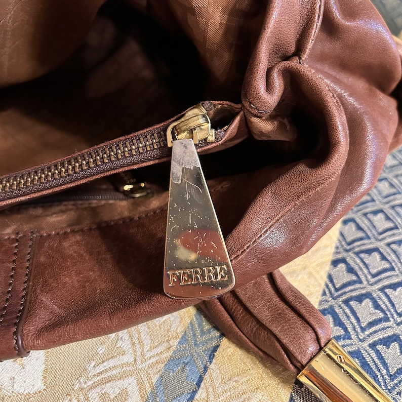 GIANFRANCO FERRE Bag, Leather Bag, Shoulder Bag, Vintage Bag, Handbag ...