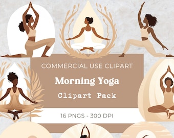 Yoga Girl Clipart Meditation Clipart Yoga Posture PNG - Etsy
