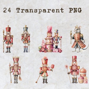 Nutcracker Christmas Clipart, Watercolor Ballet Clipart, Winter Holiday ...