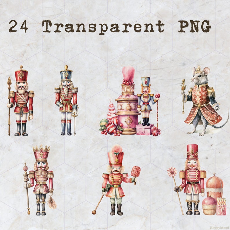 Nutcracker Christmas Clipart, Watercolor Ballet Clipart, Winter Holiday ...