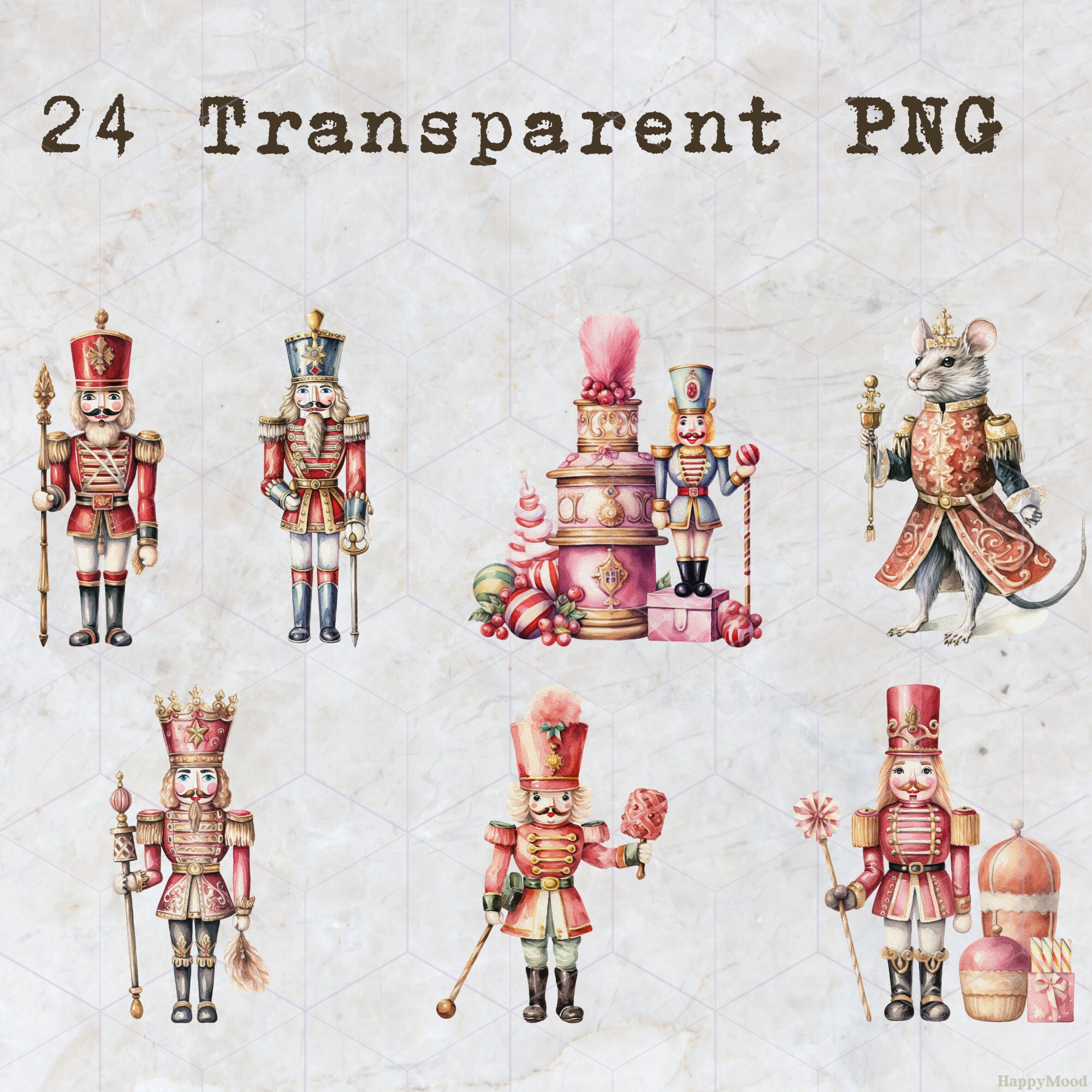 Nutcracker Christmas Clipart, Watercolor Ballet Clipart, Winter Holiday ...