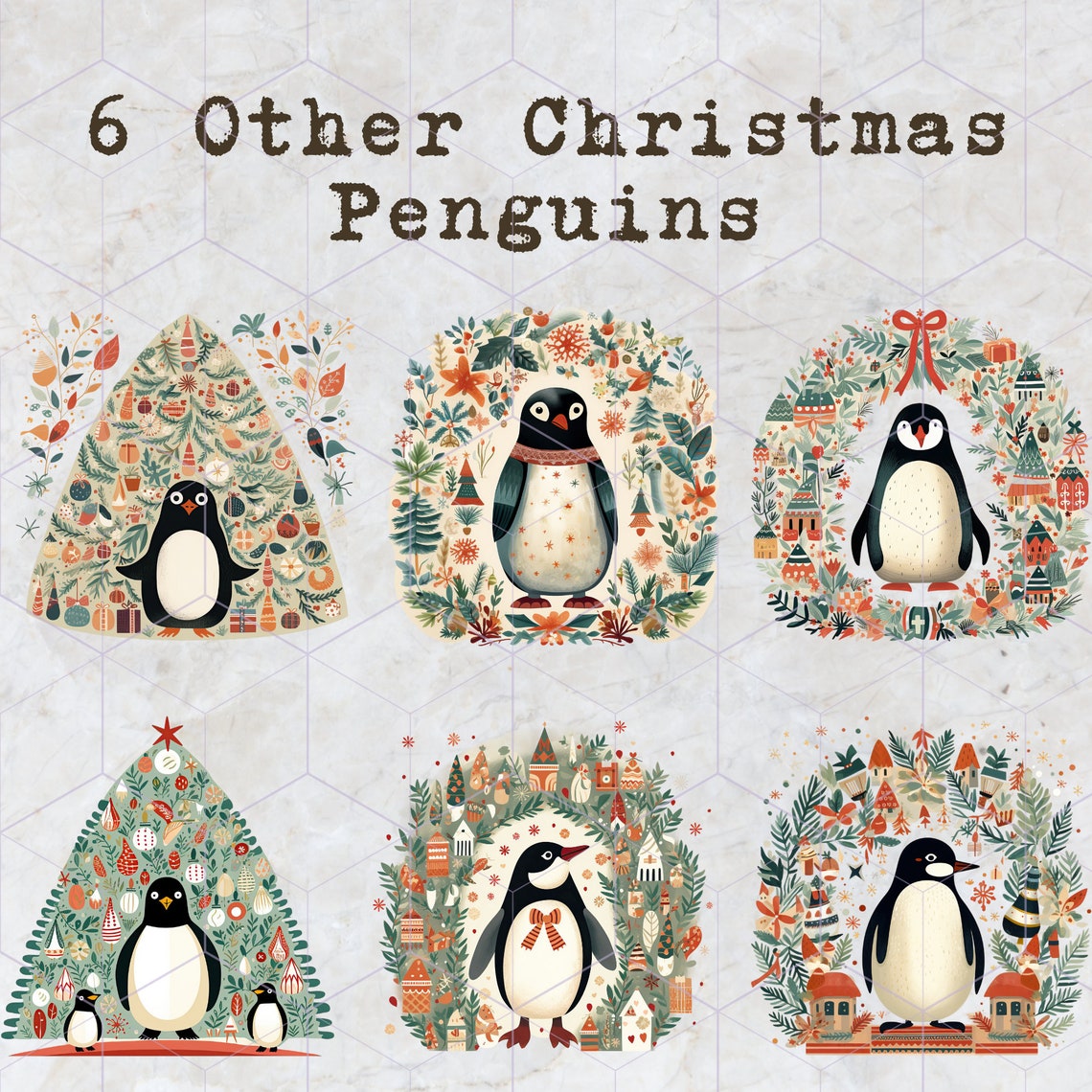 Christmas Penguins Clipart, Cute Penguin Png, Winter Clipart, Winter ...