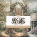 Secret Garden Digital Paper, Watercolor Mysterious Rose Garden ...