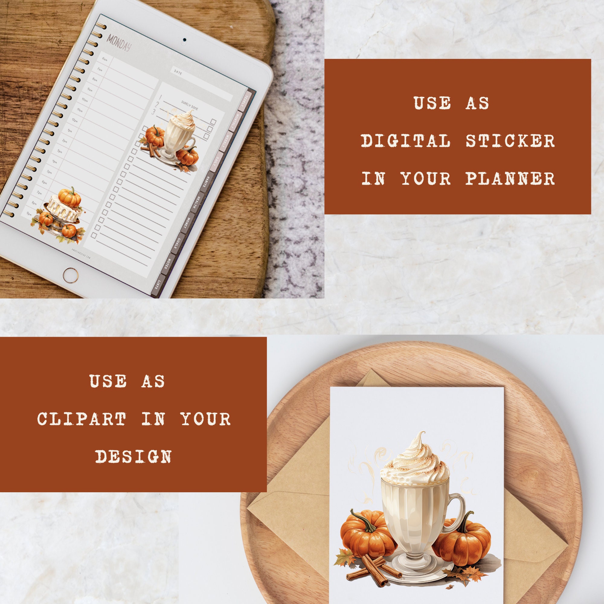Pumpkin Spice Latte Clipart, Watercolor Pumpkin Spice, Pumpkin Spice ...