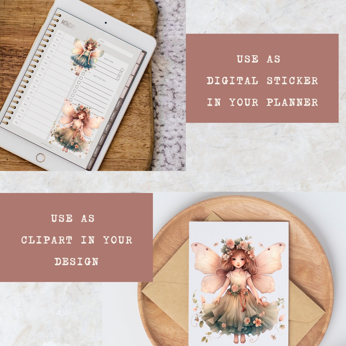 Magical Flower Fairy Garden Clipart, Cute Pastel Fairy Png, Vintage ...