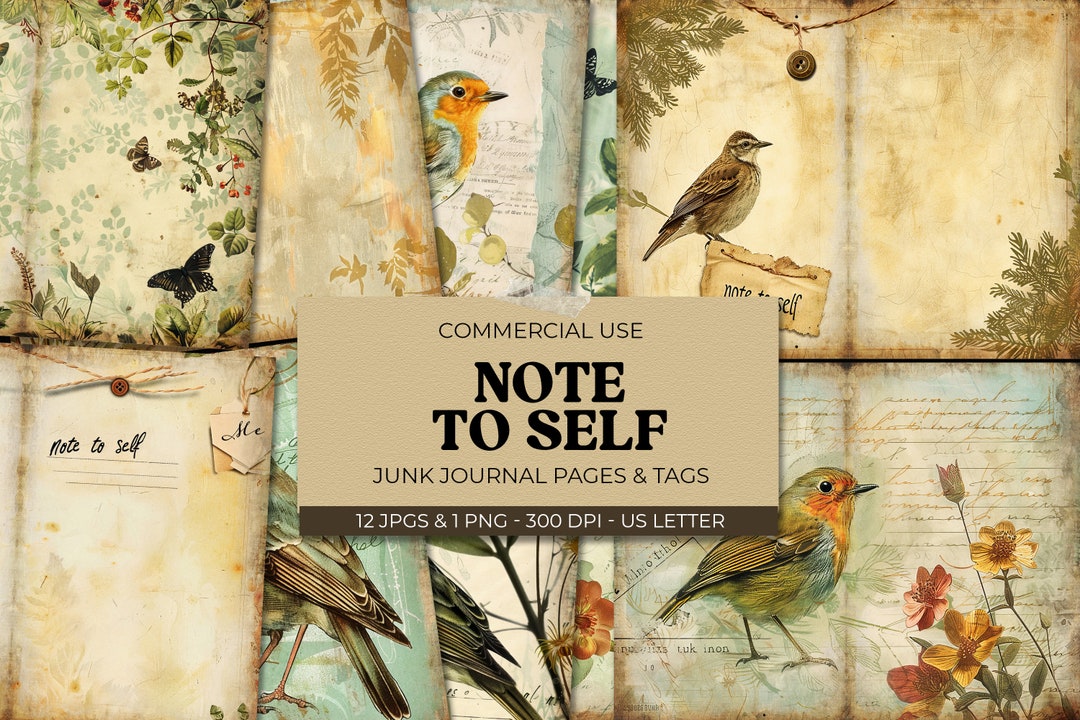 Vintage Bird Junk Journal Papers, Junk Journal Pages, Digital Bird ...