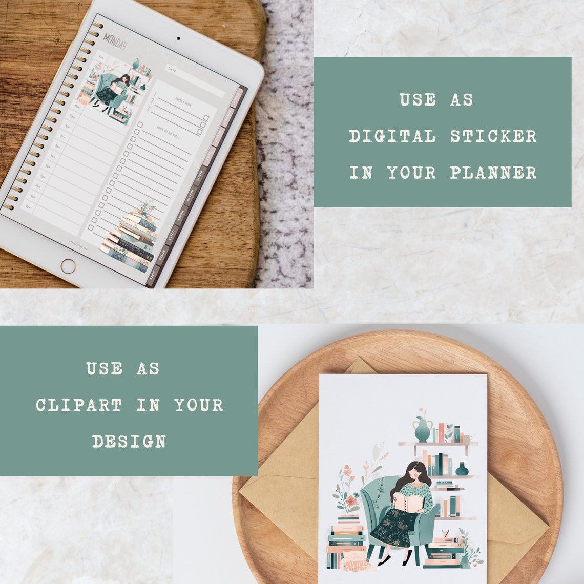 Book Club Clipart, Book Lover Clipart, Reading Clipart, Bookworm Png ...