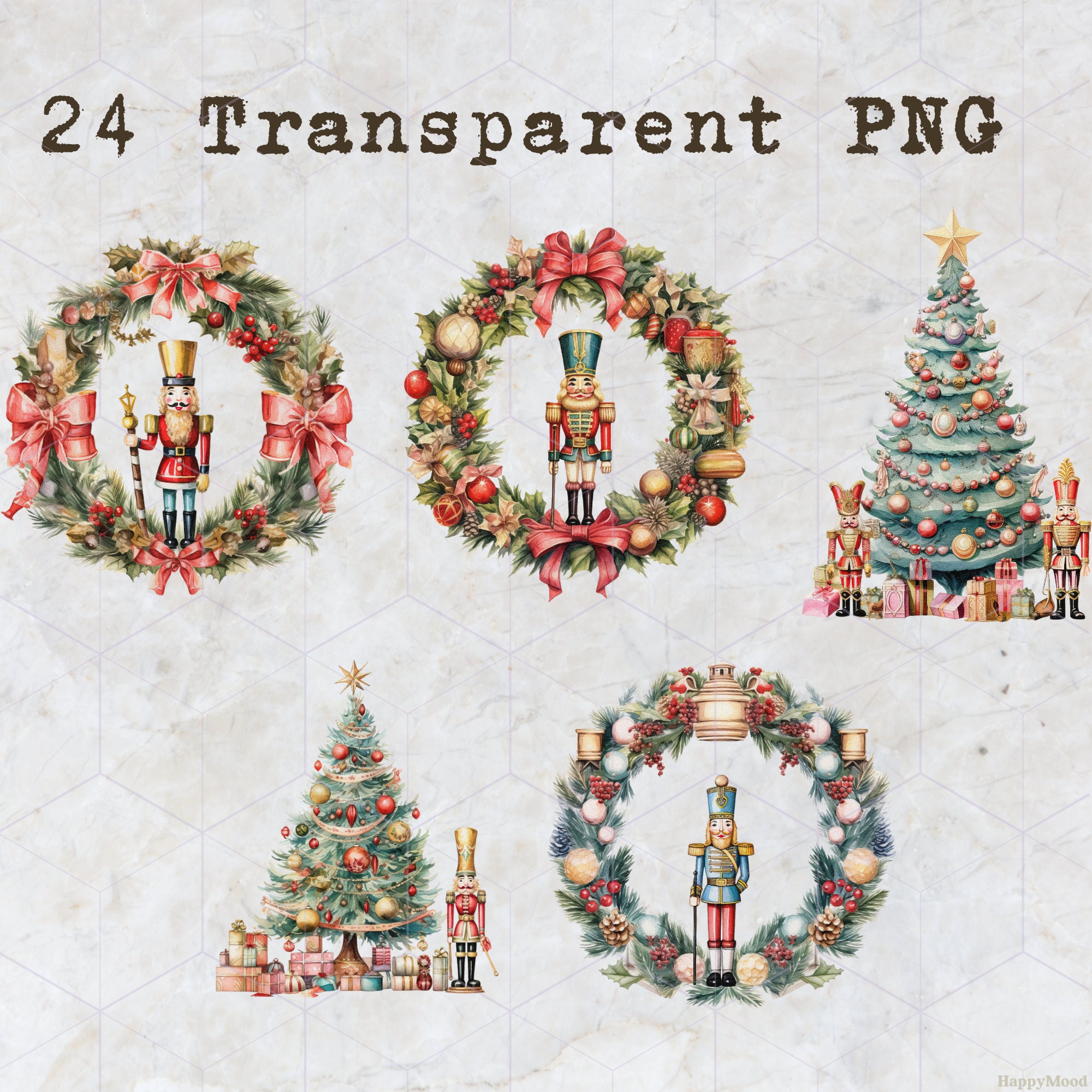 Nutcracker Christmas Clipart, Watercolor Ballet Clipart, Winter Holiday ...