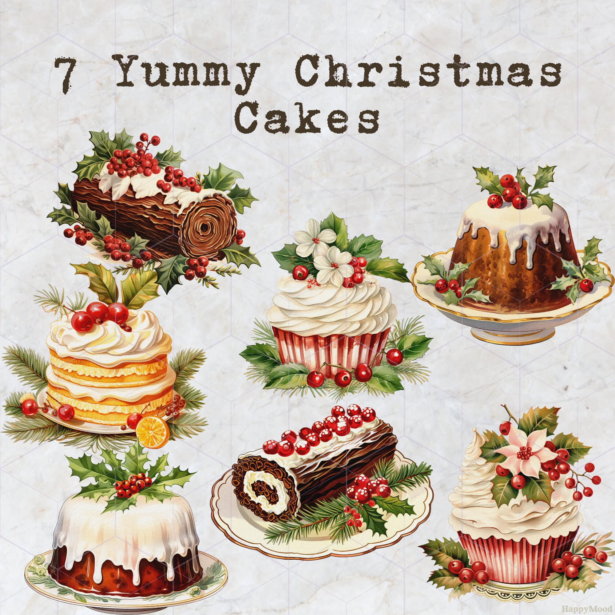 Christmas Dessert Clipart, Xmas Cakes Png, Gingerbread Cookies Sweets ...