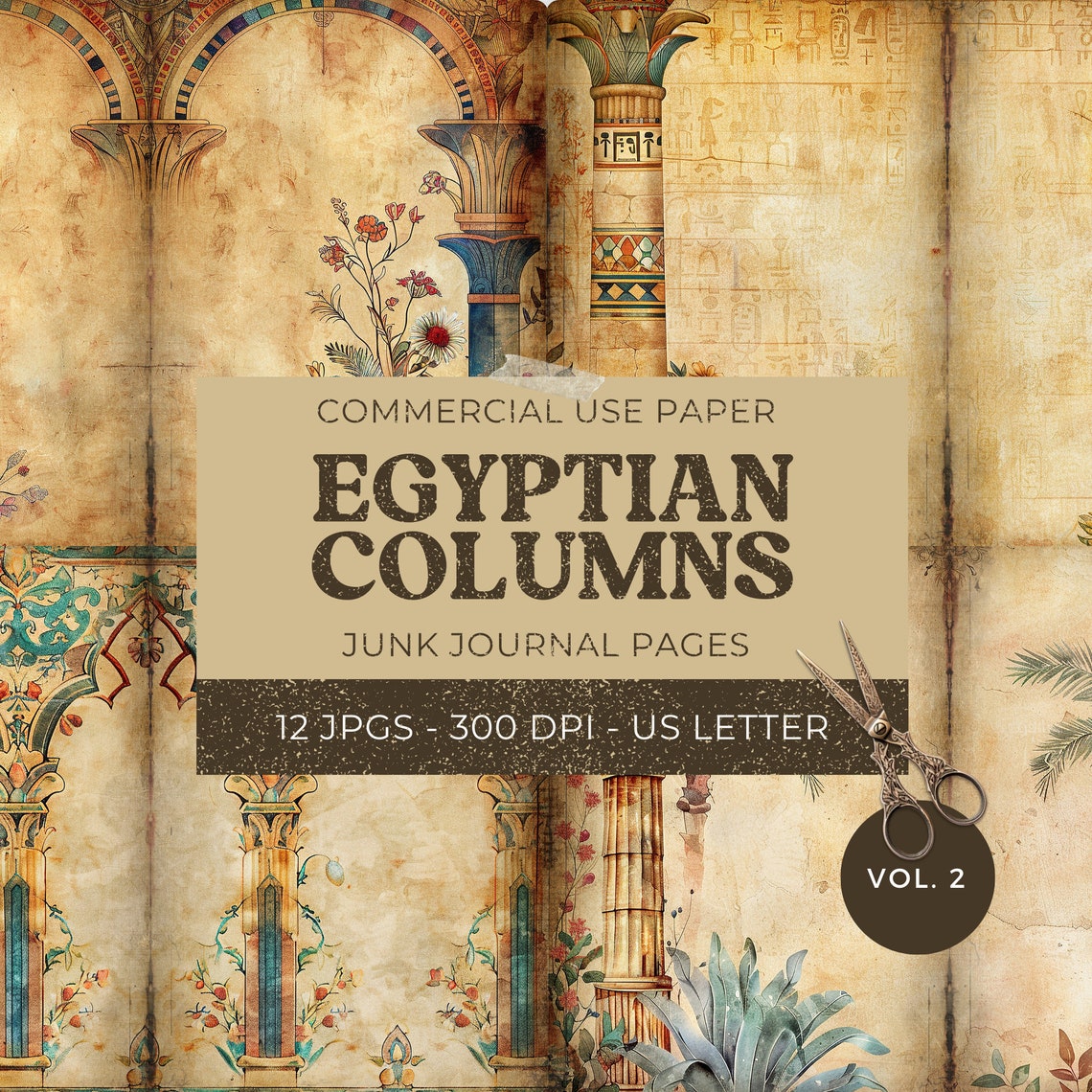 Ancient Egypt Junk Journal, Digital Collage Sheet Junk Journal ...