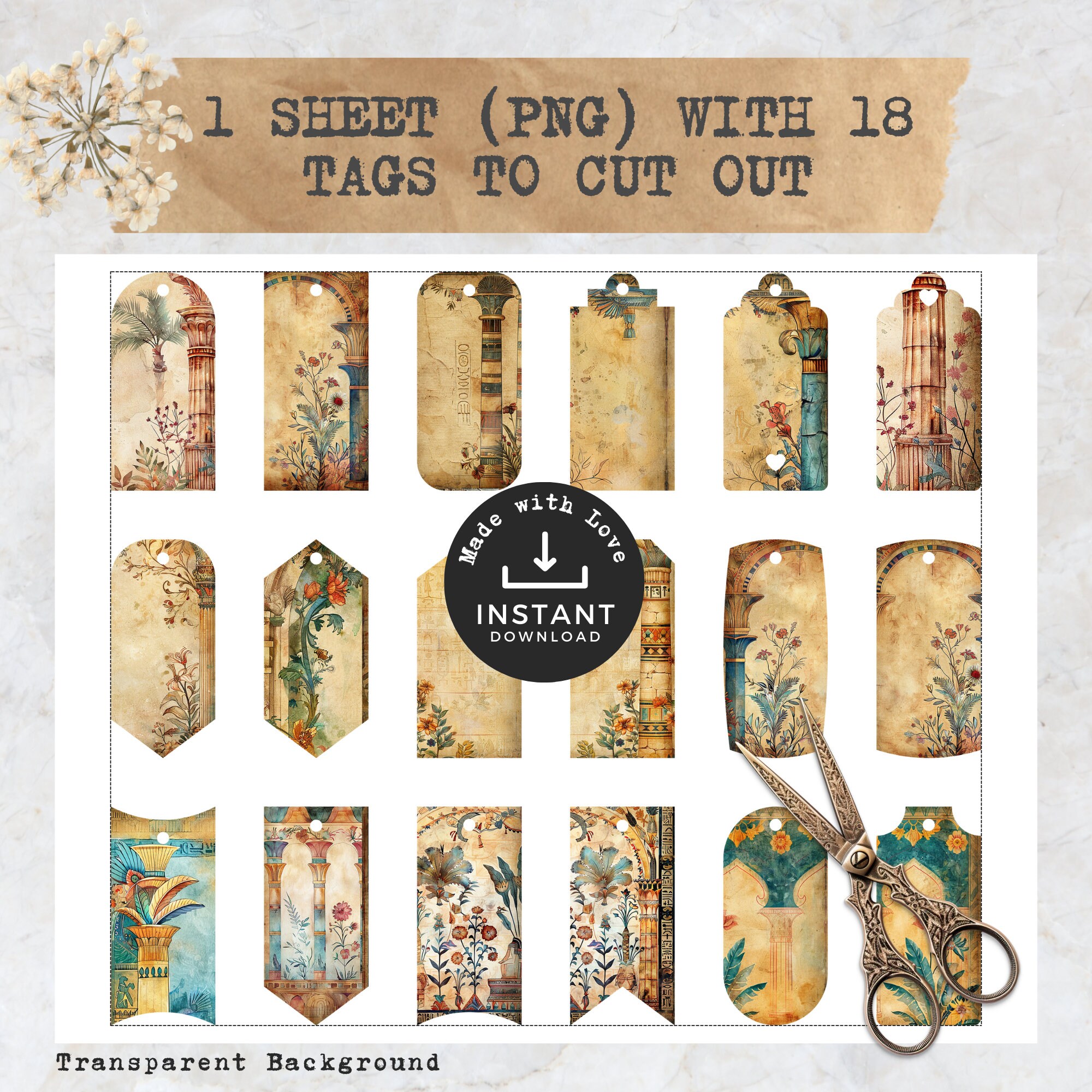 Ancient Egypt Junk Journal, Digital Collage Sheet Junk Journal ...