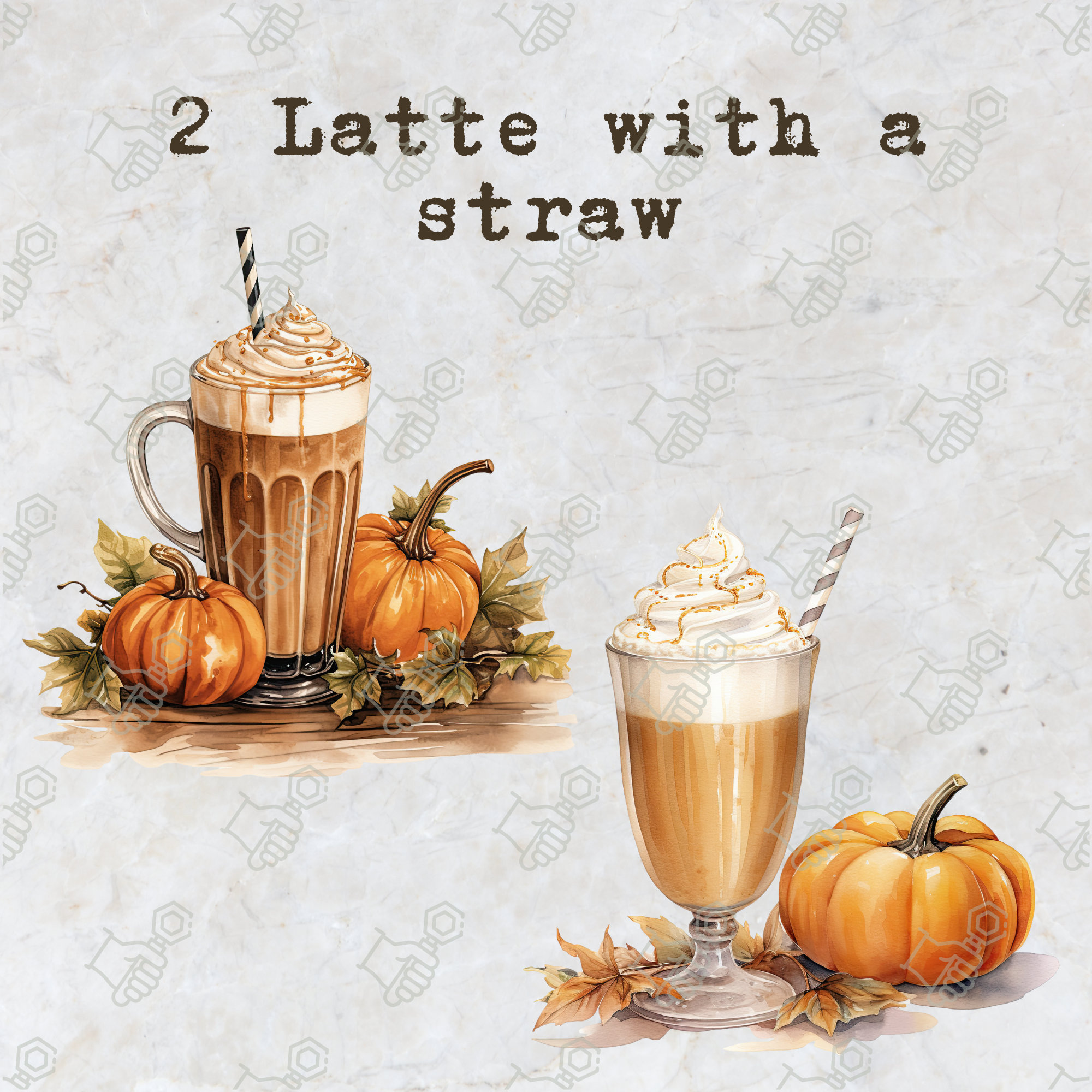 Pumpkin Spice Latte Clipart, Watercolor Pumpkin Spice, Pumpkin Spice ...