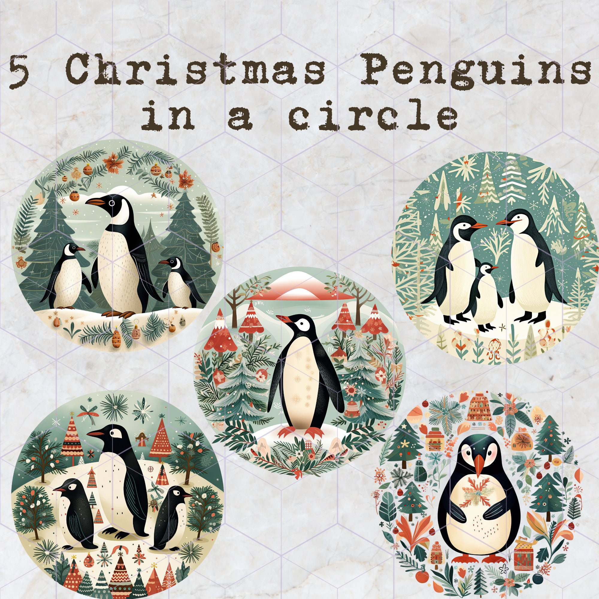 Christmas Penguins Clipart, Cute Penguin Png, Winter Clipart, Winter ...