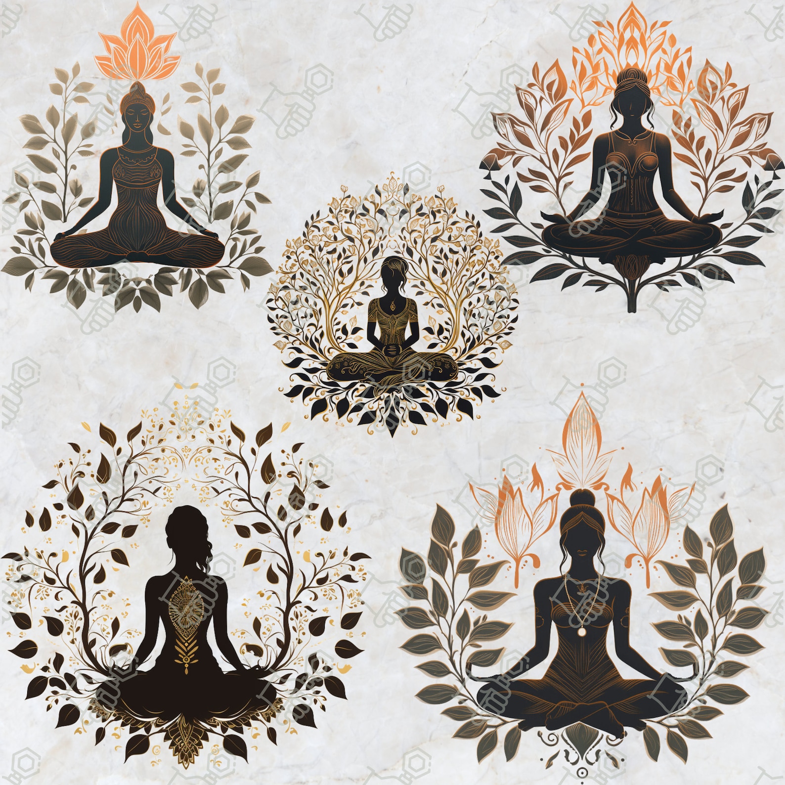 Mindful Yoga Clipart Commercial Use, 300 Dpi, 25 Transparent Pngs - Etsy